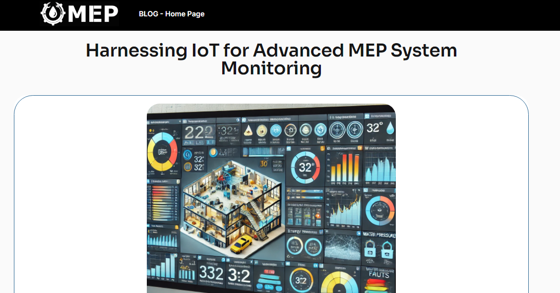 Harnessing IoT for Advanced MEP System Monitoring | MEP Blog